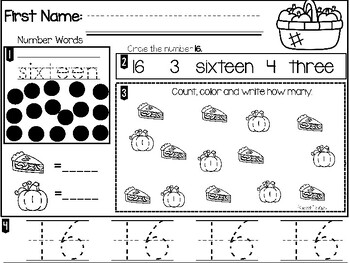 KINDERGARTEN MORNING WORK-OCTOBER – KadeenTeaches